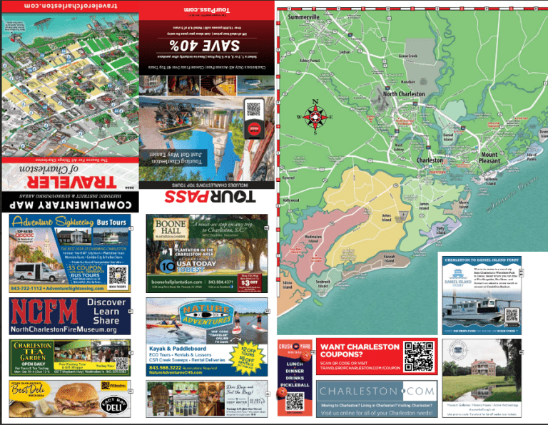 Downtown Charleston SC Printable Map - Things to Do in Charleston SC ...